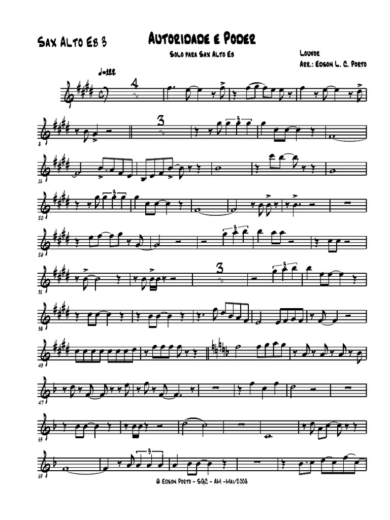 Autoridade e Poder - 005 Sax Alto Eb 3 | PDF