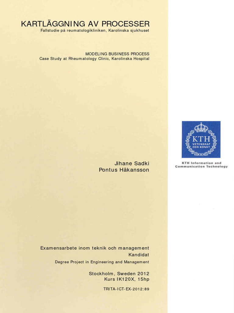 MODELING BUSINESS PROCESS Case Study at Rheumatology Clinic | PDF