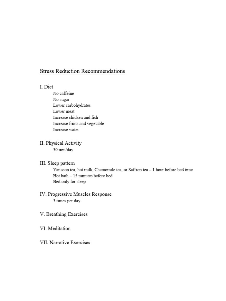 Stress Reduction Tips & Techniques | PDF | Wellness