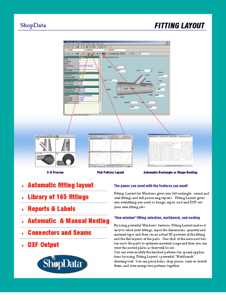 Shop Data - Fitting Layout For HVAC | PDF | Hvac | Numerical Control