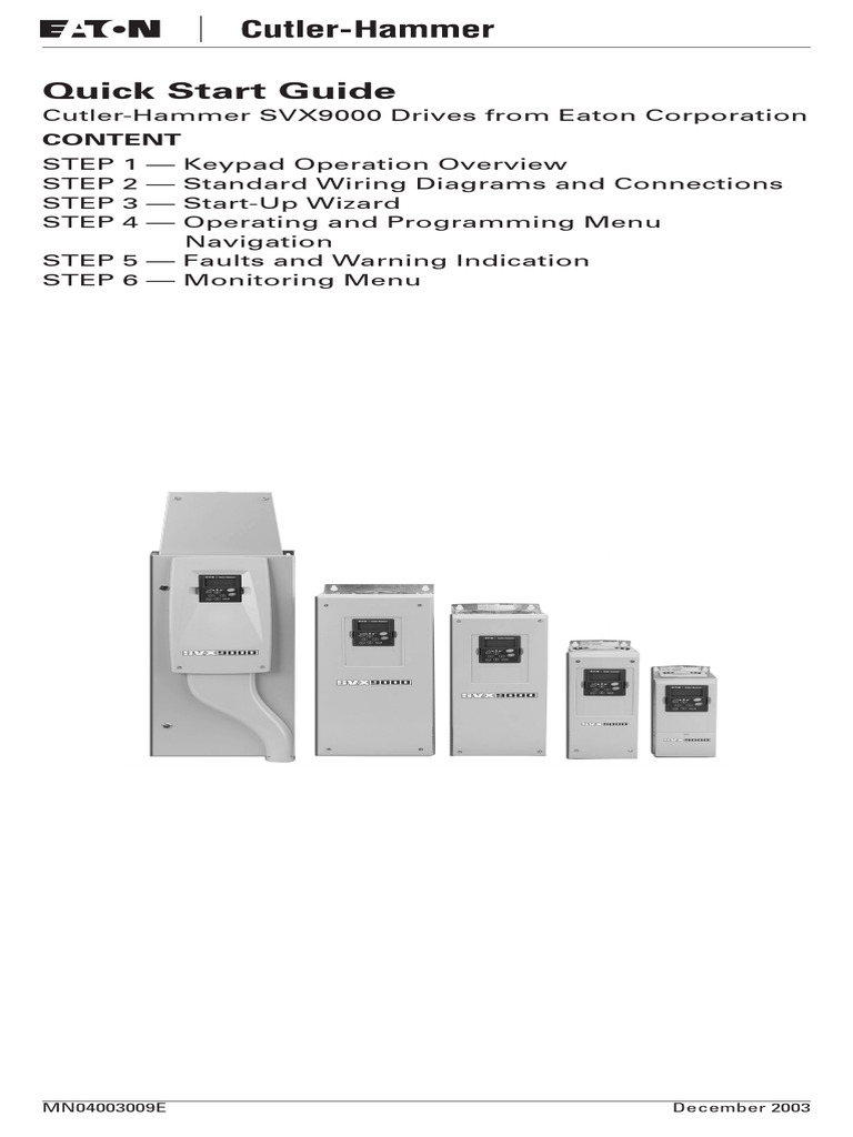 SVX9000 Quick Start Guide MN04003009E - Cropped | PDF | Menu (Computing ...