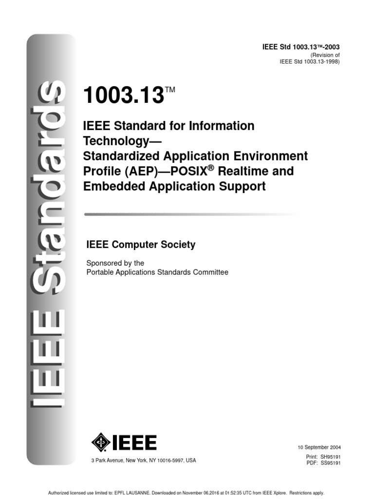 IEEE Standard for POSIX Realtime and Embedded Application | Download ...