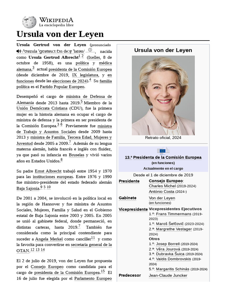 Ursula Von Der Leyen | PDF | Gobierno