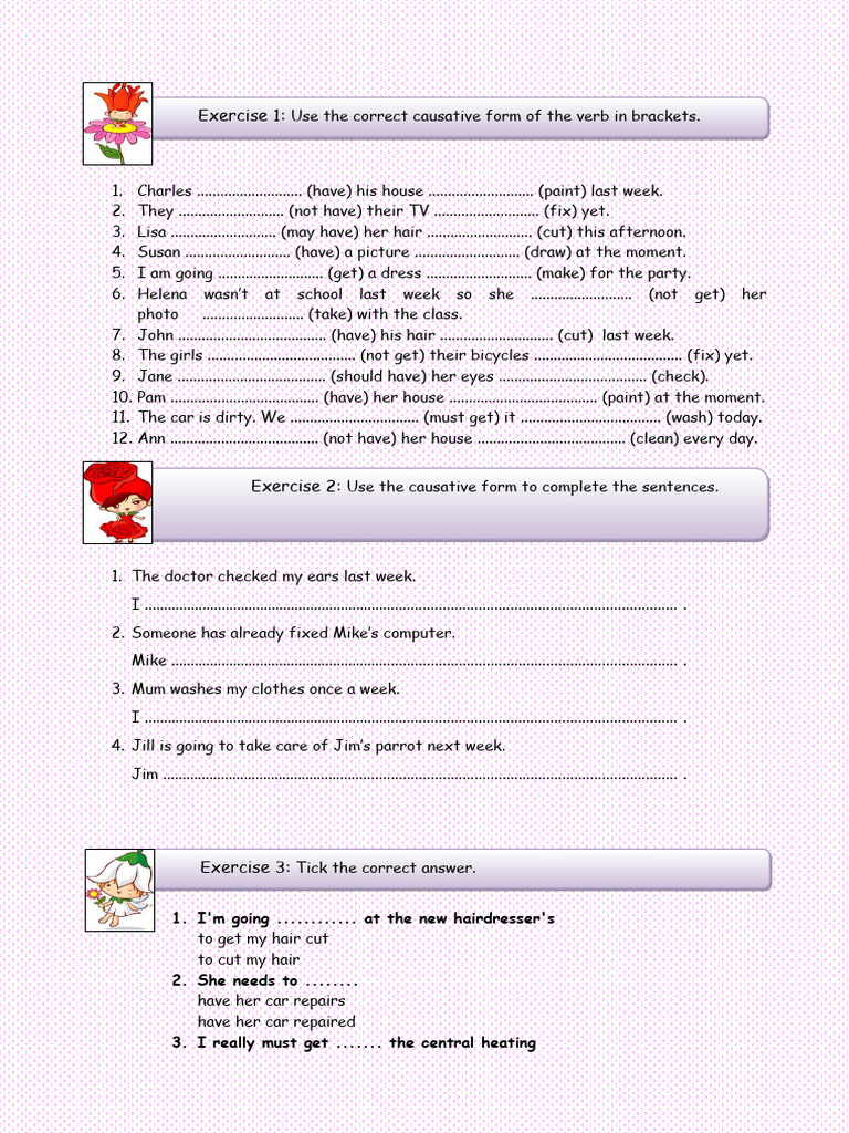 Causative Forms Printable 2 | PDF
