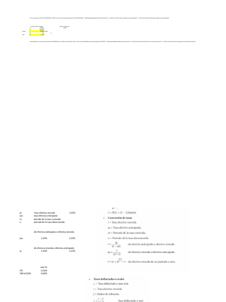 Ejercicios Matematicas | PDF | Interés | Deuda