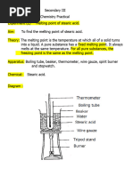 Stearic Acid Practical | PDF | Temperature | Thermometer