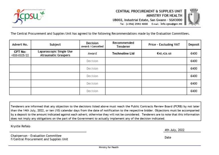CPSU Schedule of Recommendations CPSU5536 22 | PDF