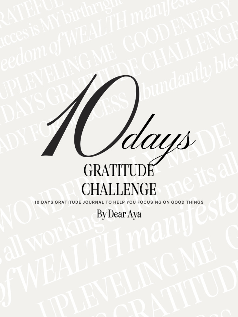 10 Days Gratitude Challenge | PDF | Kesehatan Holistik | Gaya Hidup