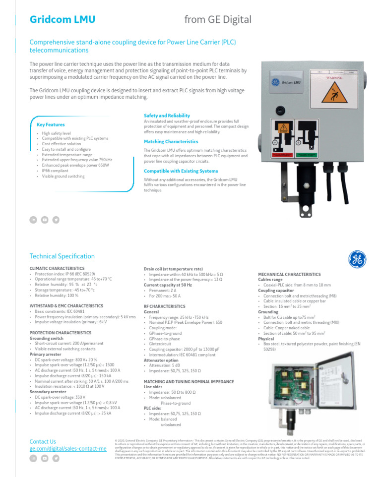 Gridcom LMU v4 Brochure | PDF | Electrical Impedance | Electrical ...