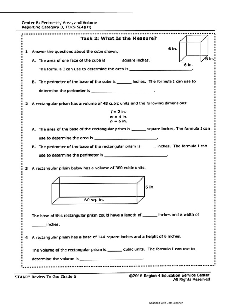 Area and Perimeter | PDF