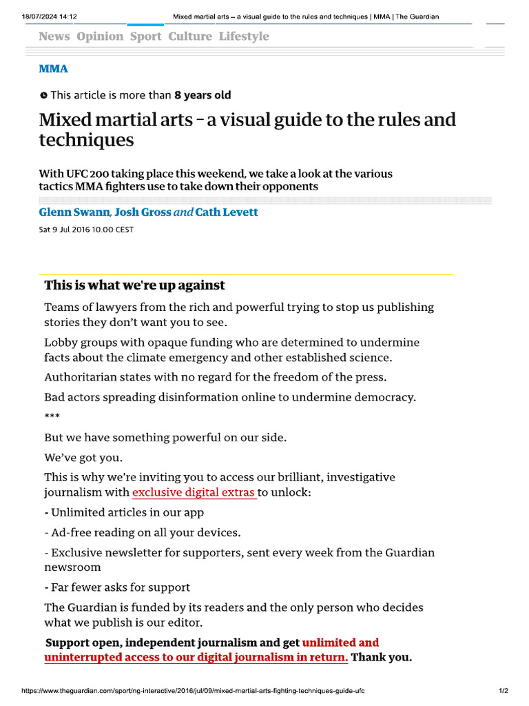 A Visual Guide To Martial Arts | PDF