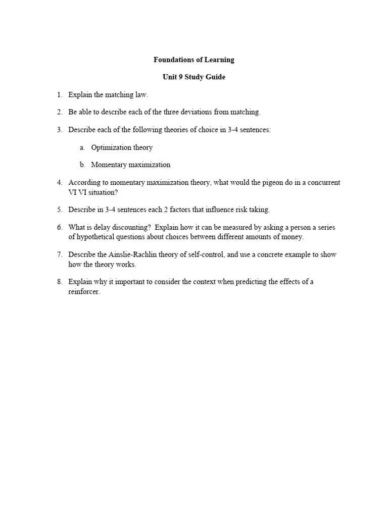 PSYC 2515 Unit 9 Study Guide | PDF PSYC 2515 Unit 9 Study Guide | PDF