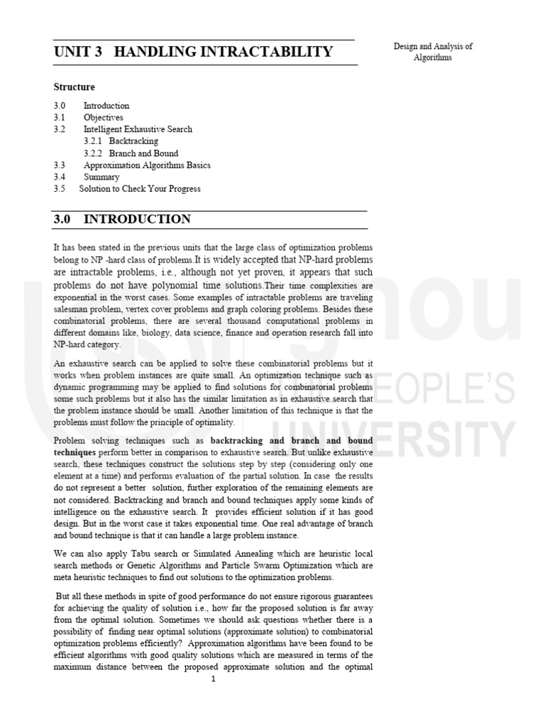 Unit 3 Pdf Computational Complexity Theory Time Complexity 3098