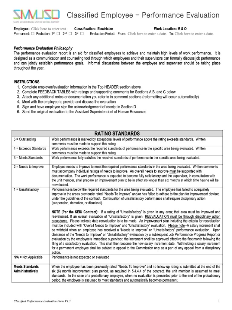 Electrician Performance Evaluation | PDF