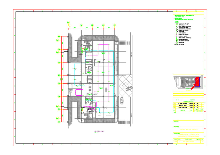 HDC_MEP_03_DW_009_Denah Instalasi Fire Alarm Bangunan Office Lantai Dasar-Layout.-1 | PDF