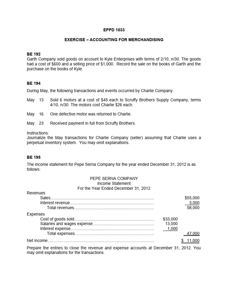 Tutorial 5 | PDF | Revenue | Expense