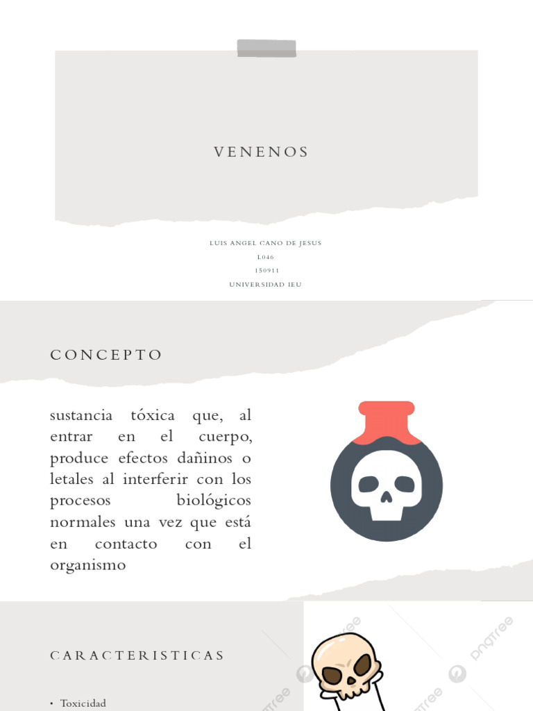 Características y Tipos de Venenos | PDF | Veneno | Toxicidad