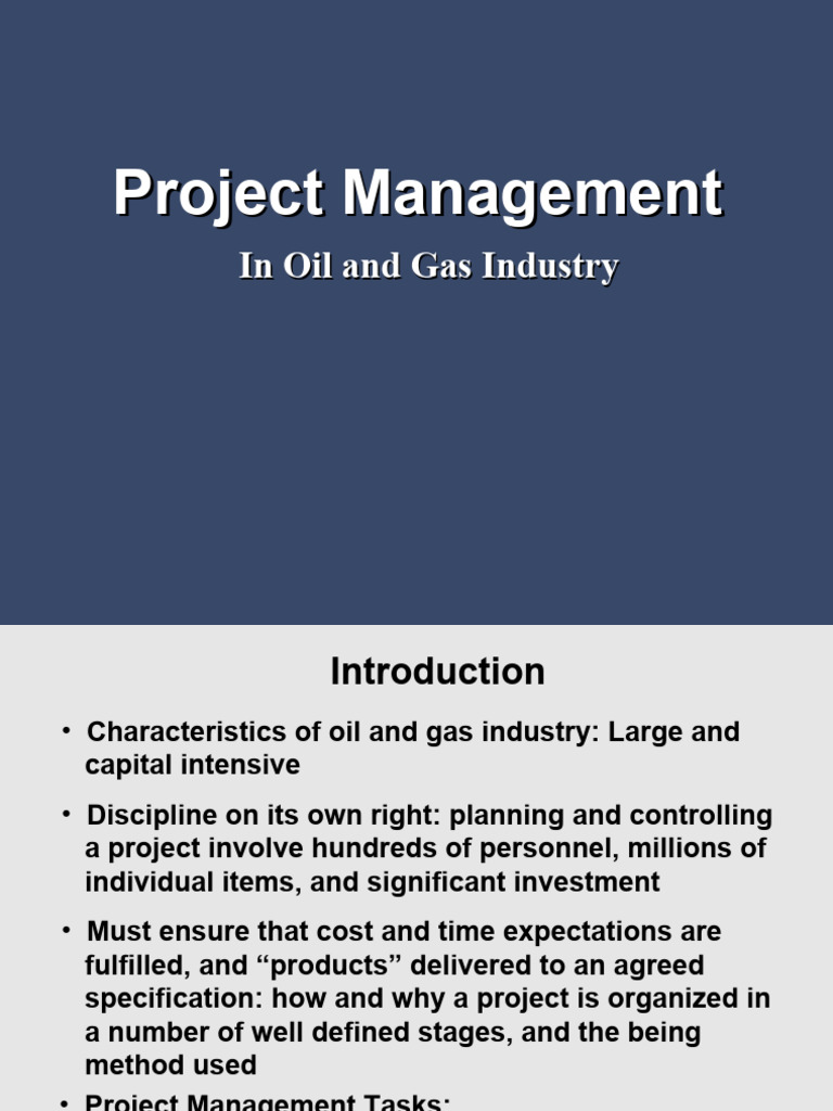 Oil & Gas Project Management Guide | PDF | Project Management ...