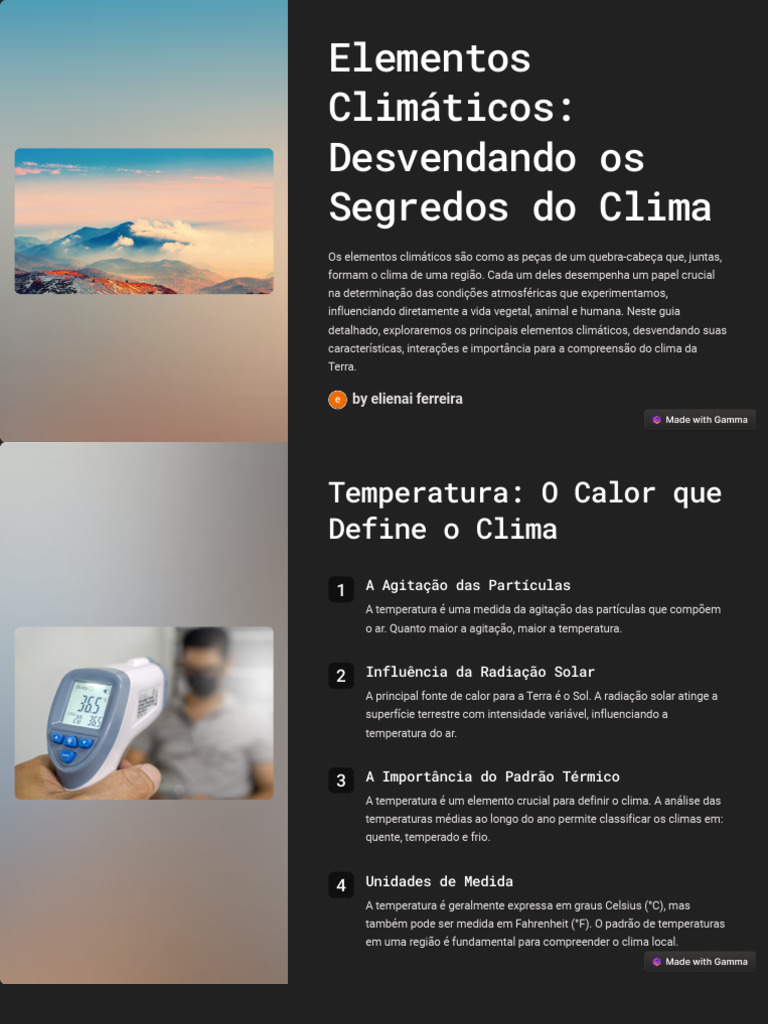 Elementos Climaticos Desvendando Os Segredos Do Clima | PDF | Atmosfera | Umidade