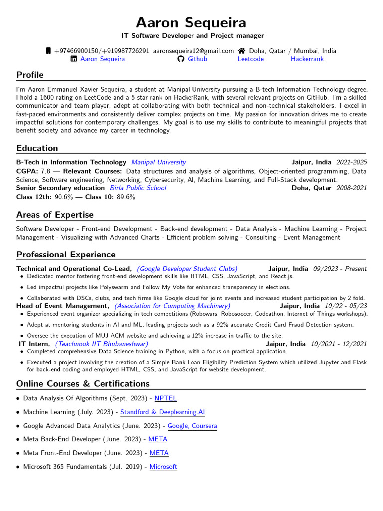 Aaron_resume | Download Free PDF | Artificial Intelligence | Intelligence (AI) & Semantics