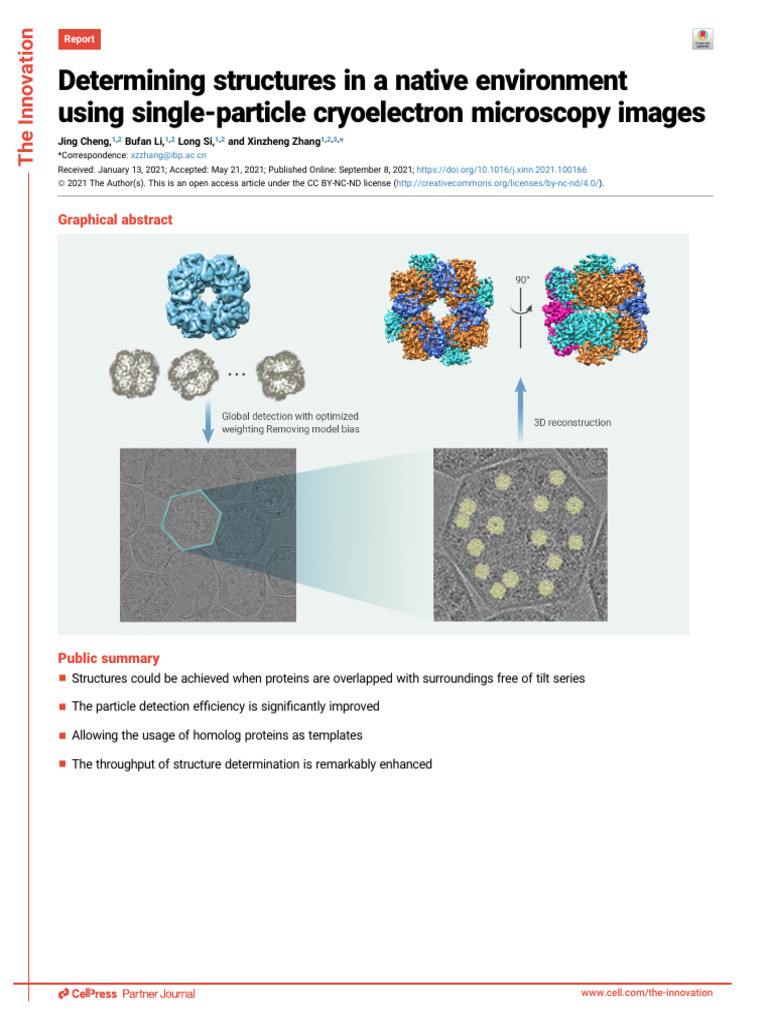 In Situ Structure Determination via Cryo-EM | PDF | Signal To Noise ...