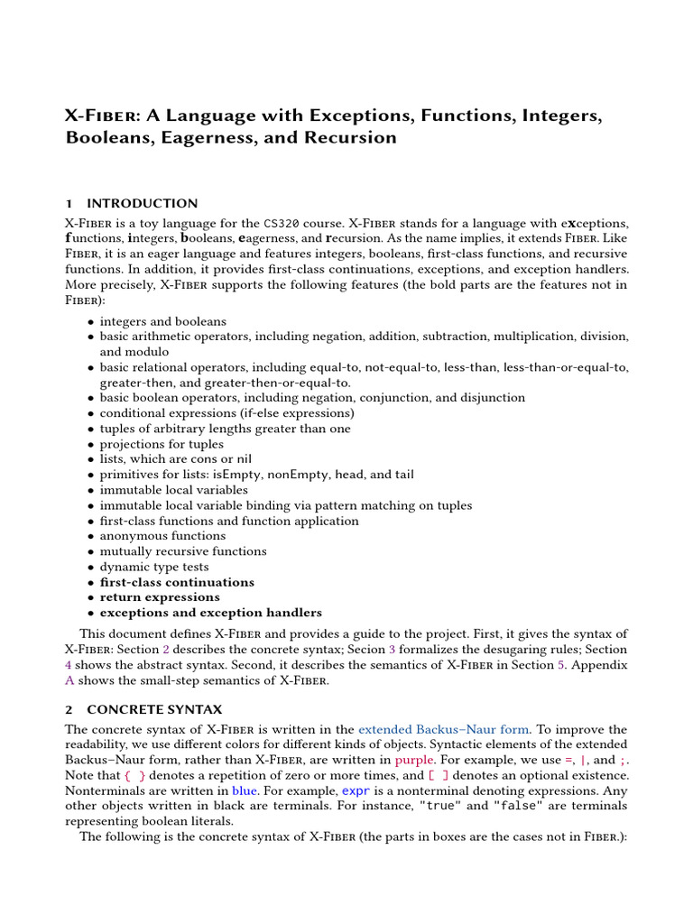 x-fiber-spec | PDF | Function (Mathematics) | Boolean Data Type