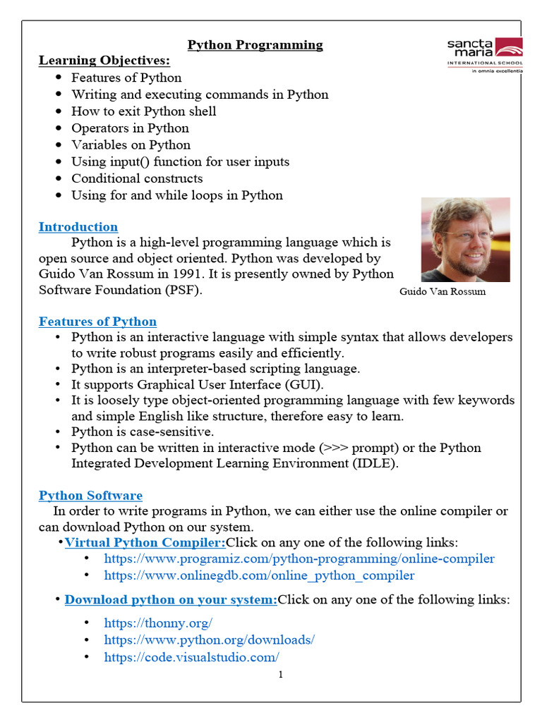 Python Programming Pdf Python Programming Language Shell 6523