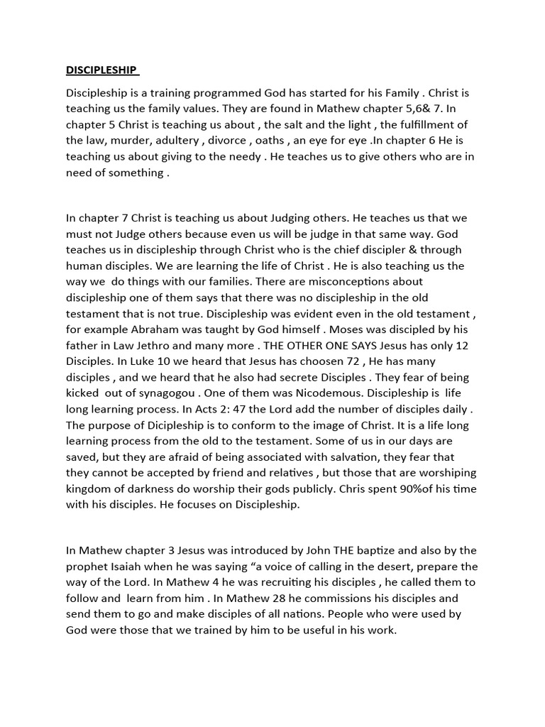 Discipleship23 Pdf Disciple Christianity Jesus