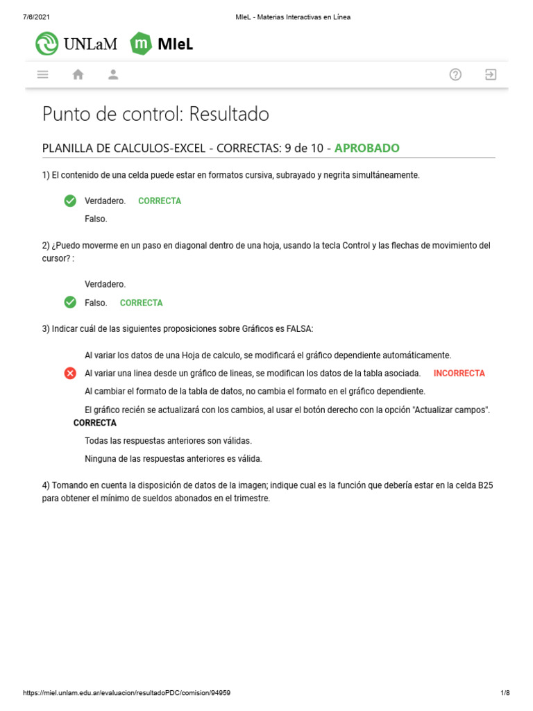 Autoevaluación 2 - Compu I | PDF | Microsoft PowerPoint | Microsoft Excel