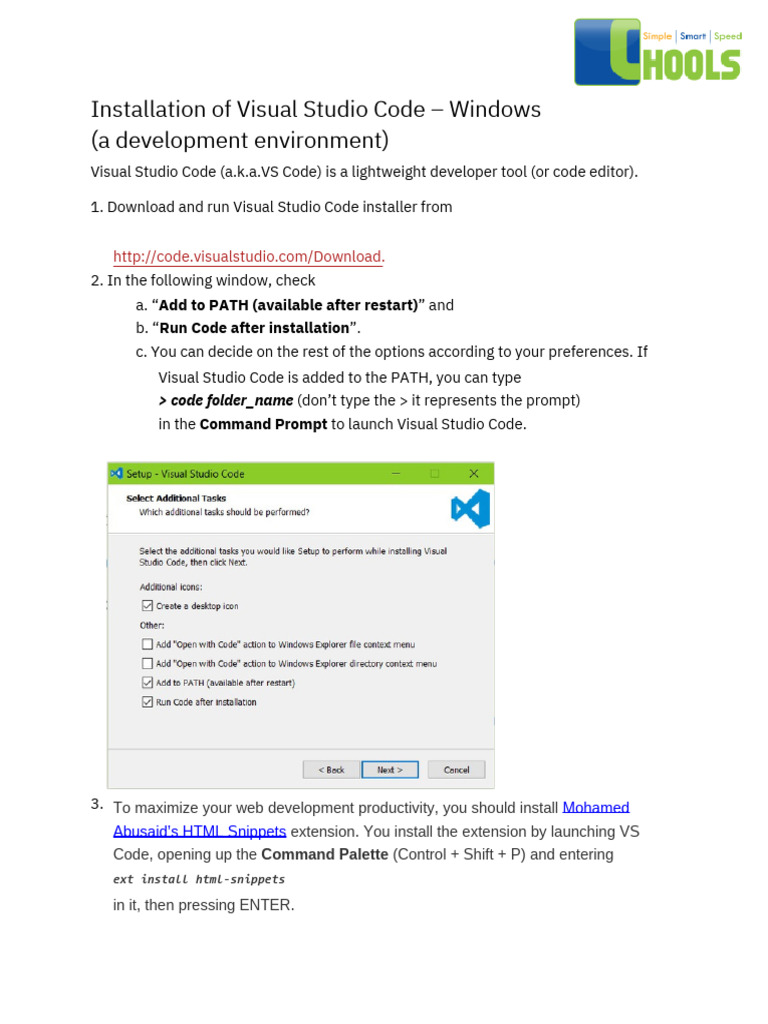 vs code Installation | PDF