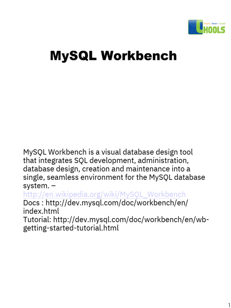 MySQL Workbench Overview and Features | PDF | Computers
