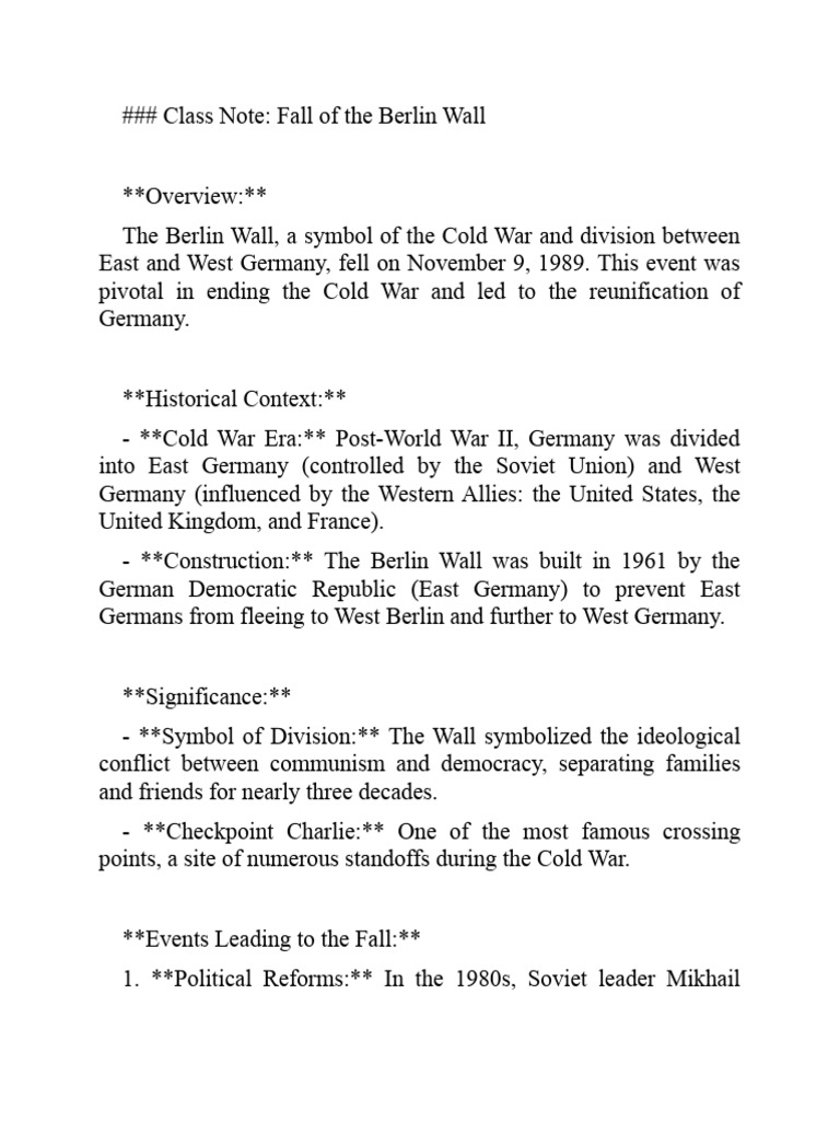 Berlin Wall | PDF | Berlin Wall | Cold War