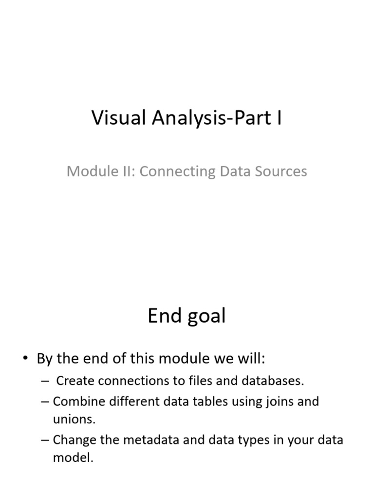 Visual Analysis-Part I-Lecture2-1 | PDF | Databases | Data