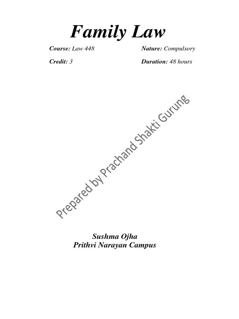 448 Family Law PDF | PDF | Marriage | Family