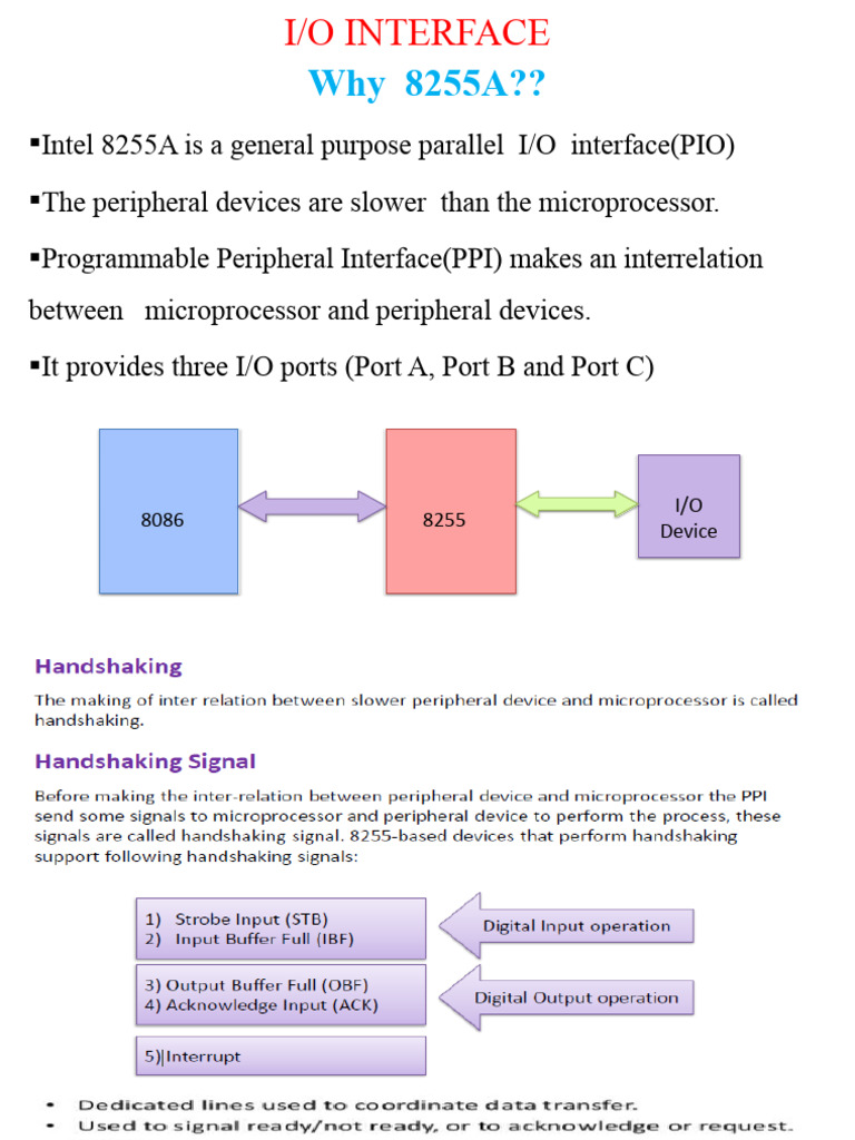 MPMC Interfacings Unit2 8255 | PDF | Input/Output | Digital Technology