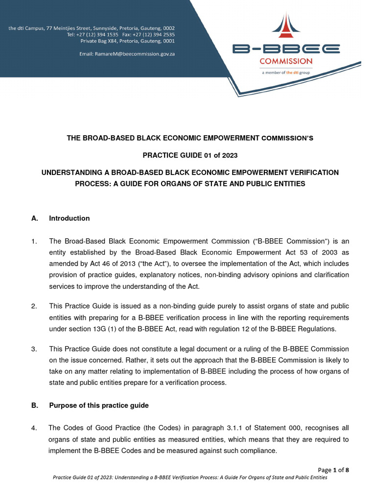 B-BBEE Verification Process Guide 2023 | PDF | Verification And ...