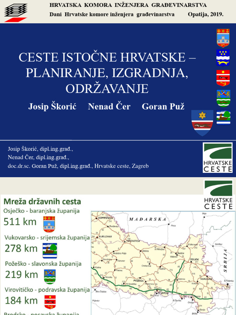 6.1. Ceste Istočne HR - Planiranje, Izgradnja, Održavanje - Škorić, Čer, Puž | PDF