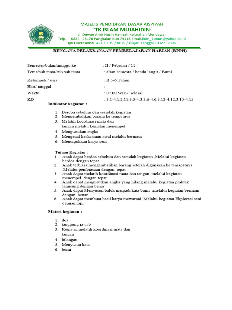 RPPH Pi 4 | PDF | Karier & Perkembangan