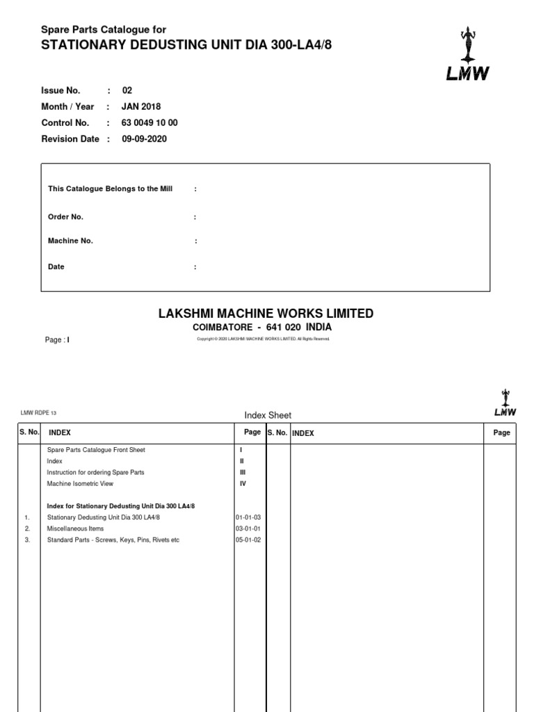Sddu D300 La4 - 8 (V2-Jan2018) (R-9sep2020) | PDF | Metalworking