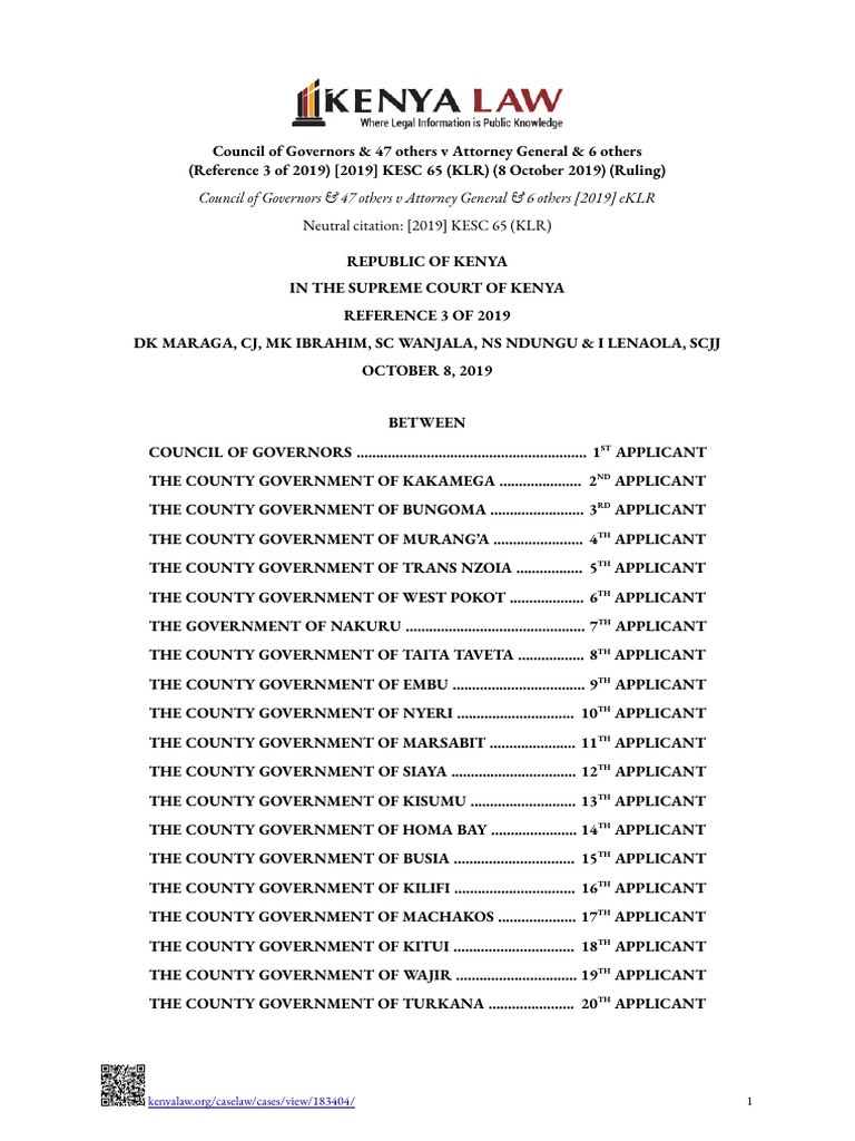 18.8. Advisory Opinion Council of Governors & 47 Others V Attorney ...