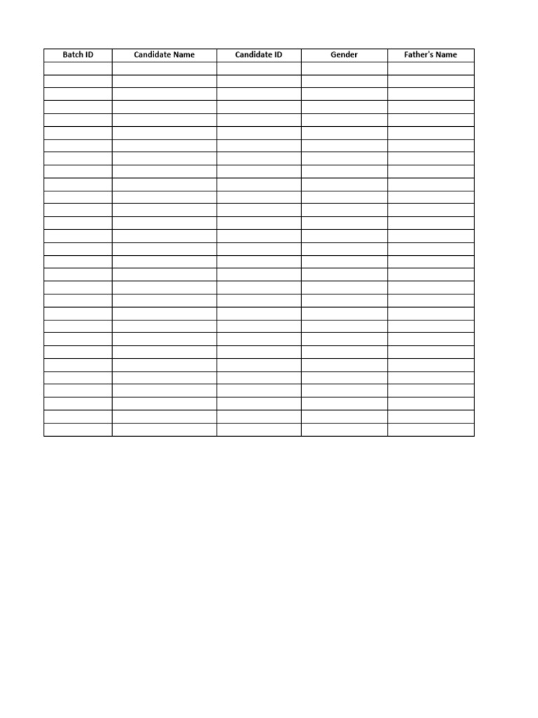 Candidate Detail Format | PDF