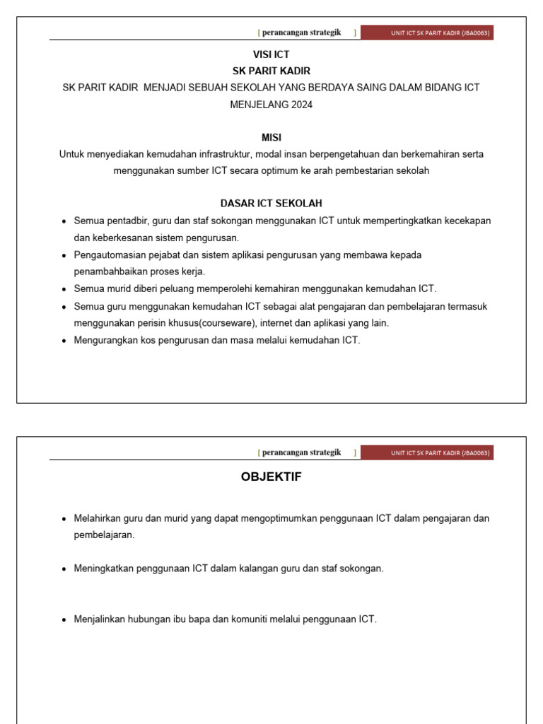 Pelan Strategik ICT SKPKD | PDF