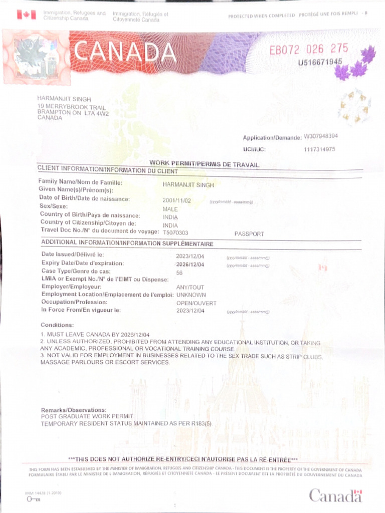 Honey Work Permit | PDF