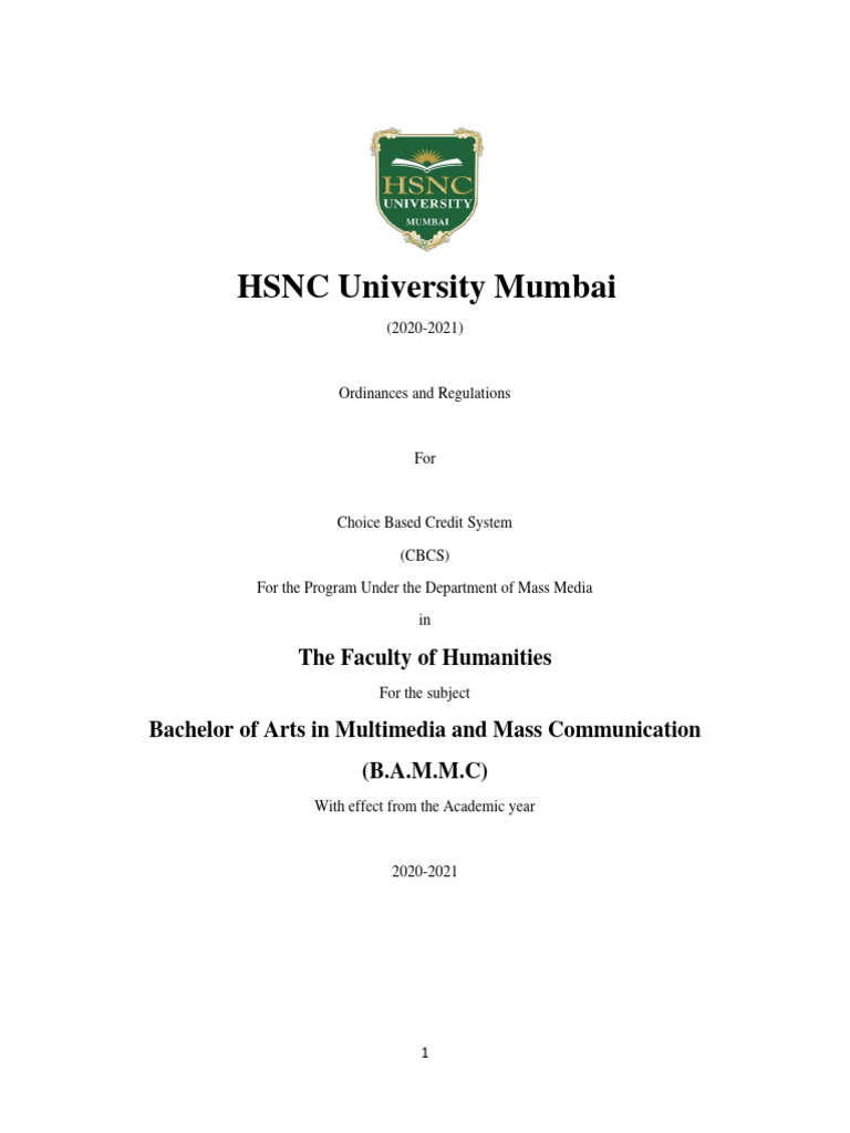BAMMC Syllabus 1 | PDF