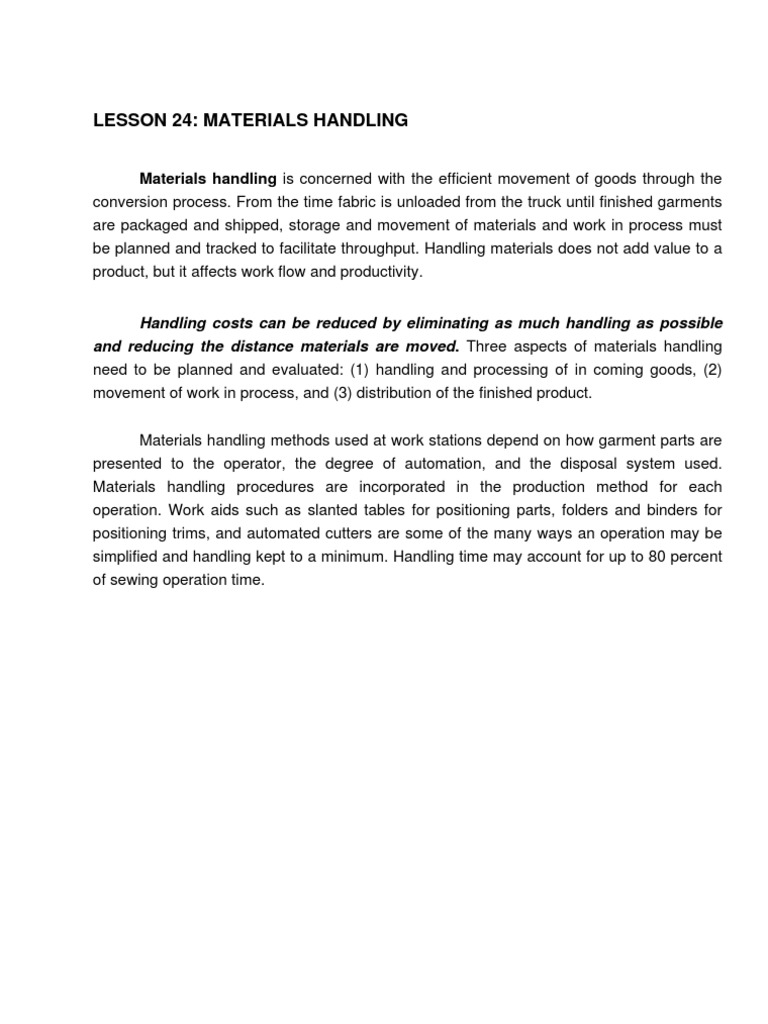 Materials Handling | PDF
