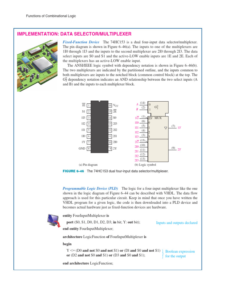 9.Data Selector Multiplexer_VHDL (351-352) | PDF | Logic Gate | Electronic Circuits