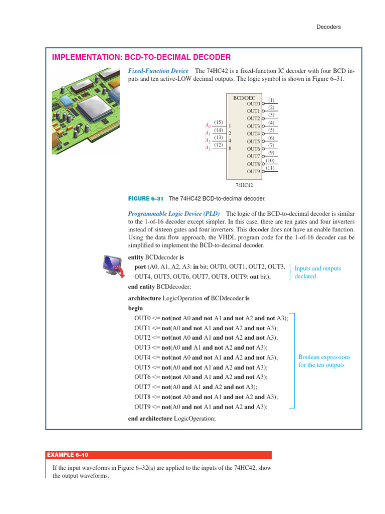 7.BCD To Decimal Decoder - VHDL | PDF | Electronics | Computing