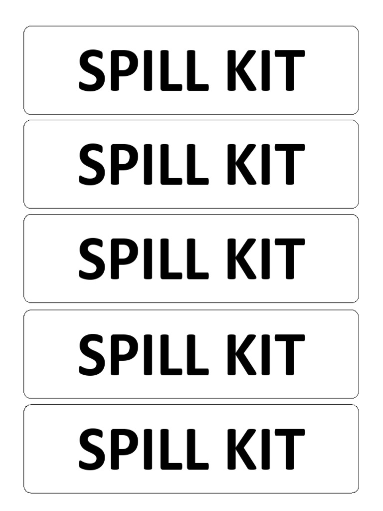 Label Spill Kit | PDF