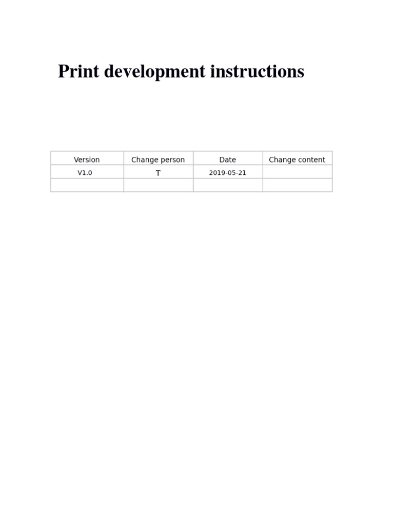 Print Development Instructions | PDF | Parameter (Computer Programming) | Printer (Computing)