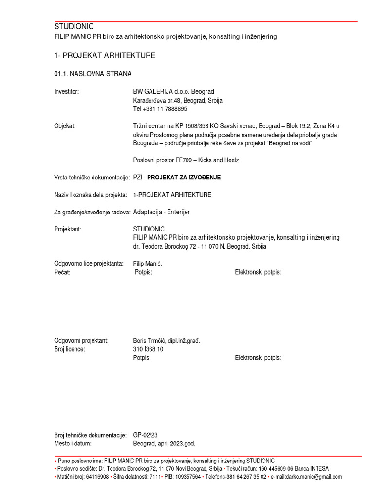 1 - Arhitektura PZI 709 | PDF